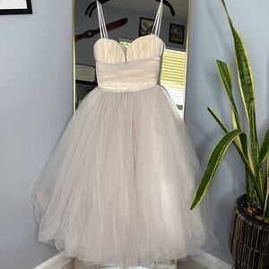 House of CB | Dresses | House Of Cb Countess French Dove Tulle Midi ...